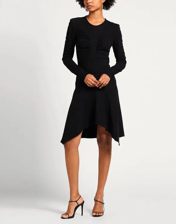 Isabel Marant Étoile Gathered Crewneck Long Sleeve Stretch Midi Dress