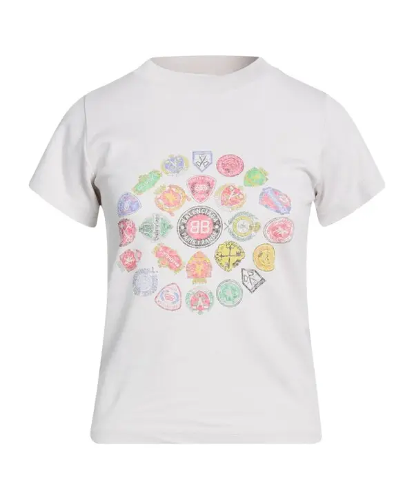 Balenciaga Short Sleeve T-shirt With Badge Print