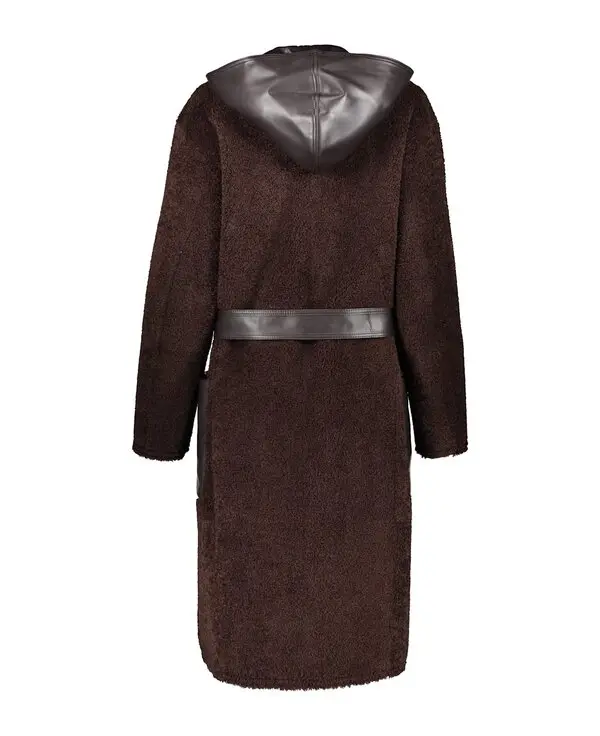 LOW CLASSIC Faux-leather Zip-up Coat
