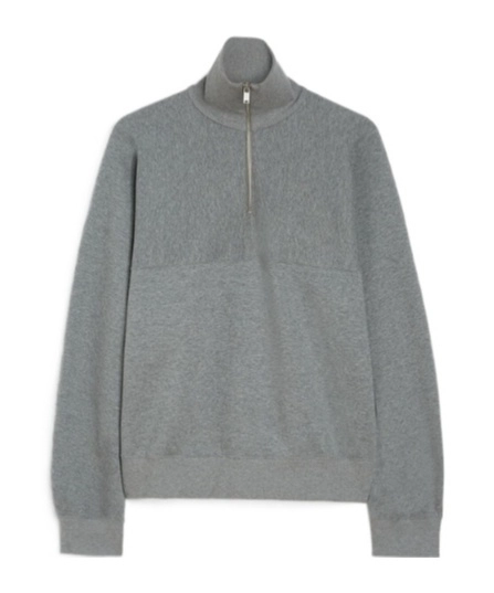 JIL SANDER Cotton Terry High-neck Sweatshirt