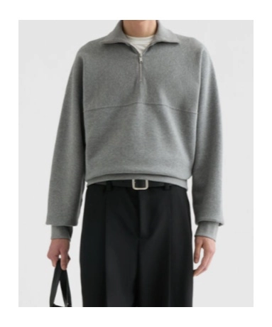 JIL SANDER Cotton Terry High-neck Sweatshirt