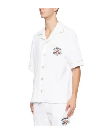 Casablanca Labeled Terry Cloth Shirt - White