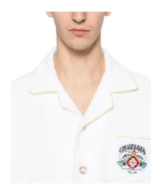 Casablanca Labeled Terry Cloth Shirt - White