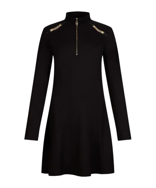 Liu Jo Half-zip Chain Detail Knit Dress