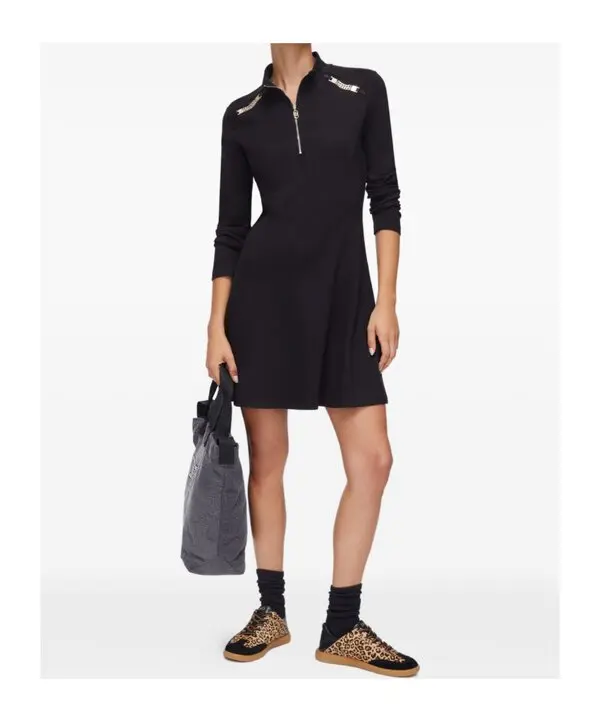 Liu Jo Half-zip Chain Detail Knit Dress