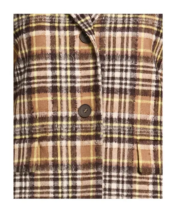 Max Mara Plaid Cropped Blazer