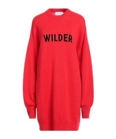 Sportmax Two-tone Long-sleeve T-shirt Dress - Red