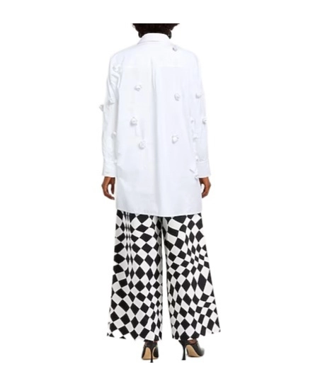 Sportmax Long Sleeve Shirt With Floral Appliqués
