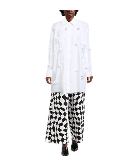 Sportmax Long Sleeve Shirt With Floral Appliqués
