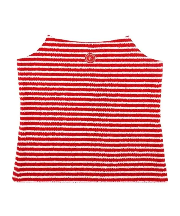 SPORTY  RICH Sporty & Rich Striped Sleeveless Top With Round Neck
