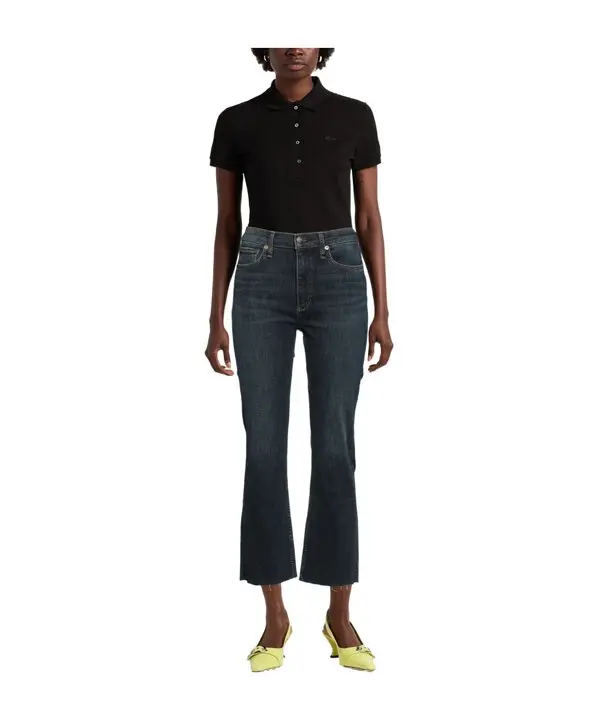 Rag & Bone Straight Leg Jeans With Frayed Cuffs