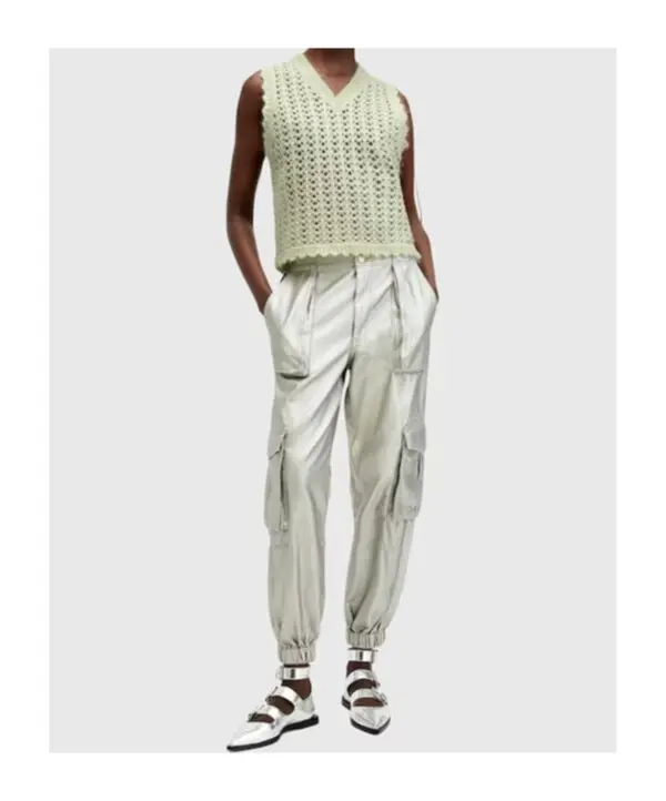 ALLSAINTS Vivian Open-knit V-neck Tank Top
