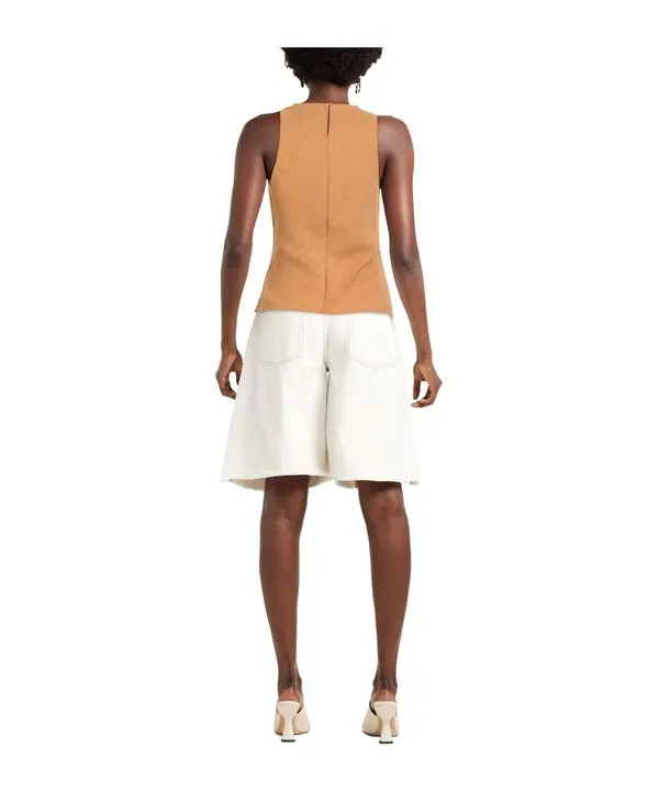 MAXCO. Crew-neck Sleeveless Top