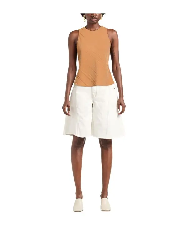 MAXCO. Crew-neck Sleeveless Top