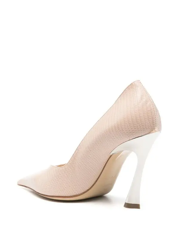 MUGLER 95mm Fand-heel Leather Pumps