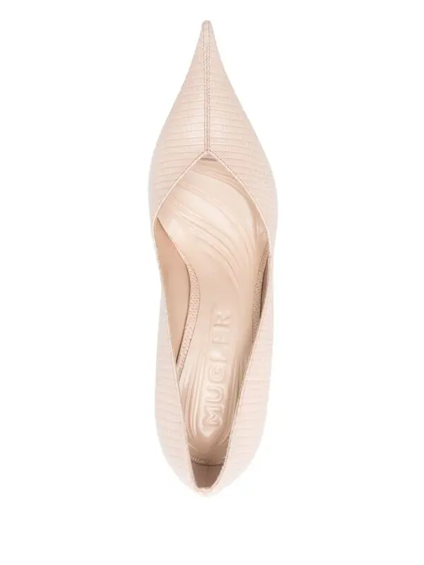 MUGLER 95mm Fand-heel Leather Pumps