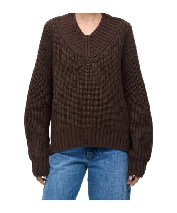 Staud Otto V-neck Sweater - Black