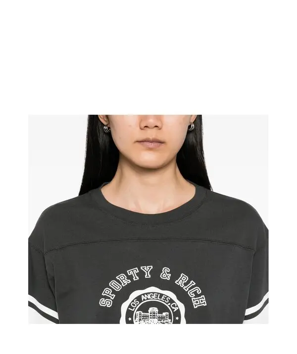 SPORTY  RICH Sporty & Rich "california" Logo Print T-shirt