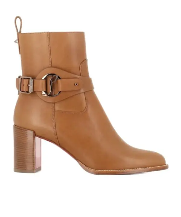 CHRISTIAN LOUBOUTIN 70mm Dianouchette Buckle-strap Boots - Brown