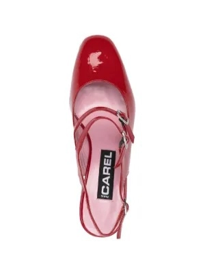 CAREL Buckle Heel Pumps - Red