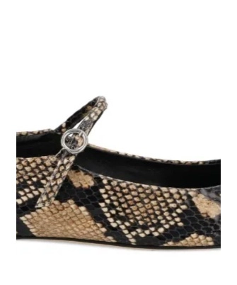 AeydĒ Animal-print Buckle-detail Ballet Flats