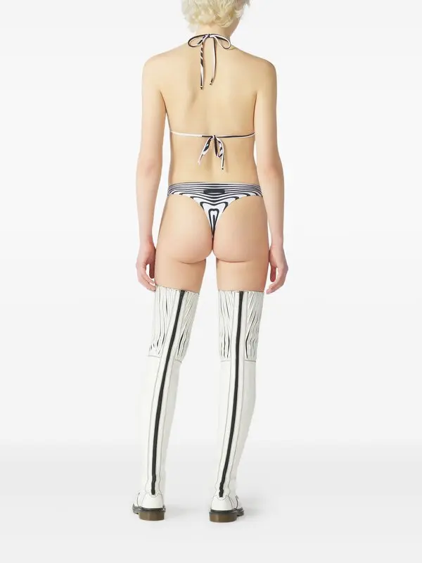 JEAN PAUL GAULTIER Striped Morphing Bikini Top