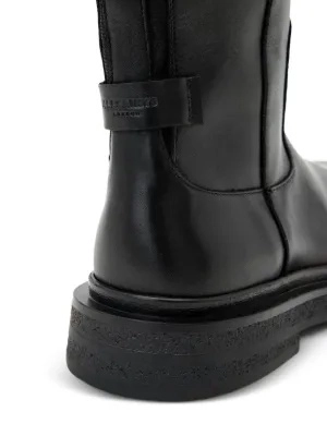 ALLSAINTS Escher Zip Logo-strap Knee-high Boots