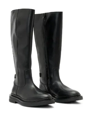 ALLSAINTS Escher Zip Logo-strap Knee-high Boots
