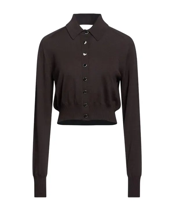 Sportmax Collared Cropped Knit Cardigan