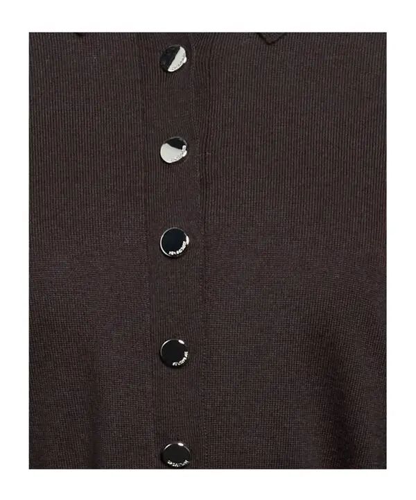 Sportmax Collared Cropped Knit Cardigan