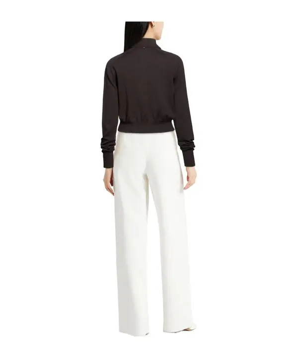 Sportmax Collared Cropped Knit Cardigan