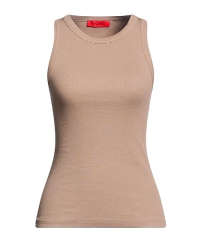 MAXCO. Solid Color Stretch Sleeveless Tank Top