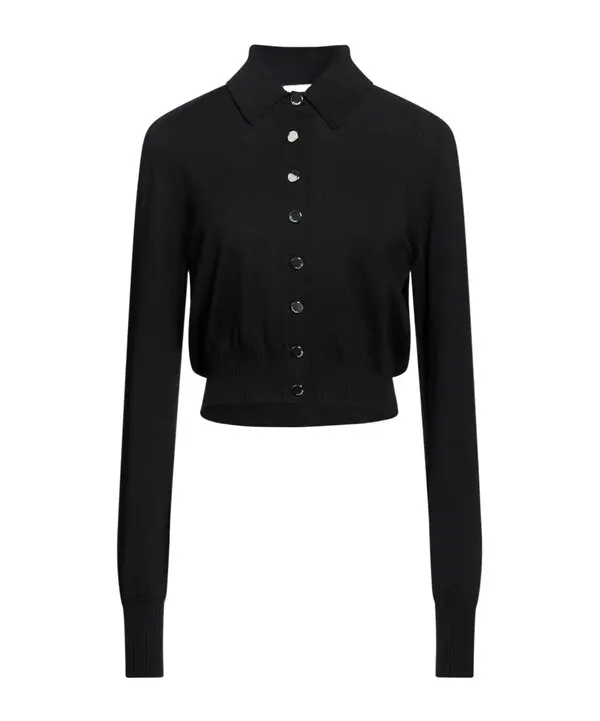 Sportmax Collared Cropped Knit Cardigan