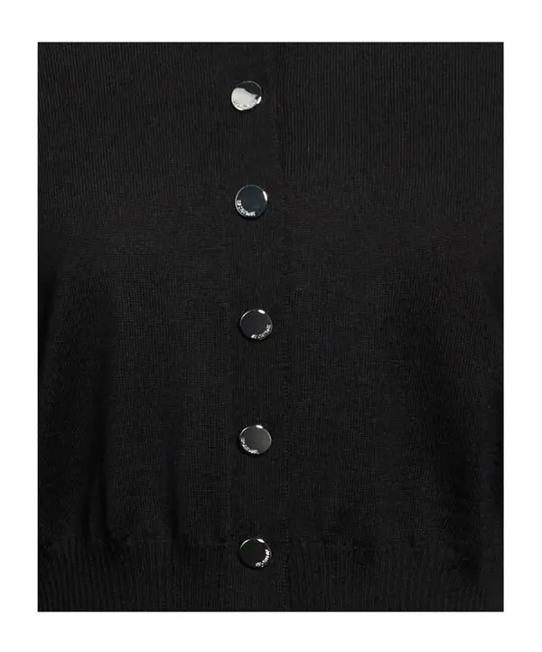 Sportmax Collared Cropped Knit Cardigan