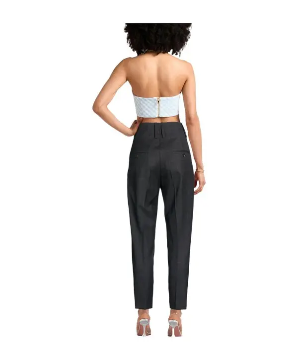 Isabel Marant Étoile Plaid Tapered Wool Trousers