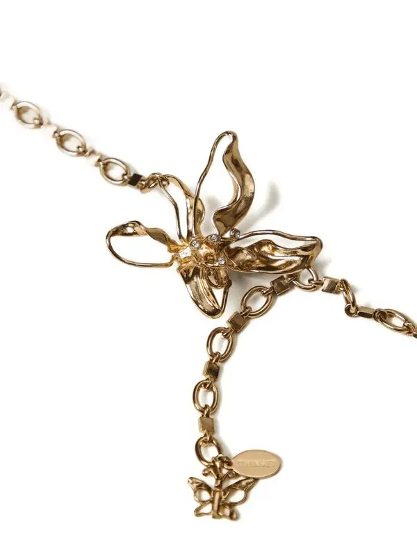 TWINSET Gold Flower Chain Belt - Nude