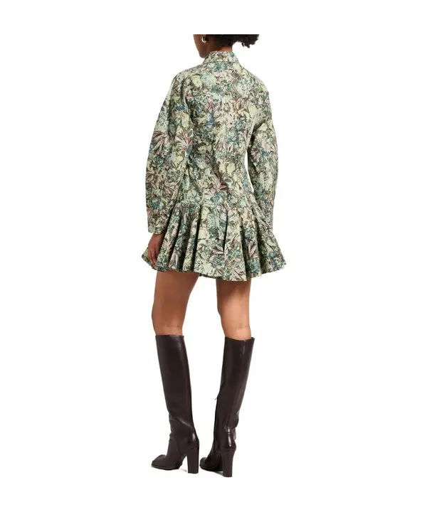 GANNI Multicolor Printed Shirt Dress