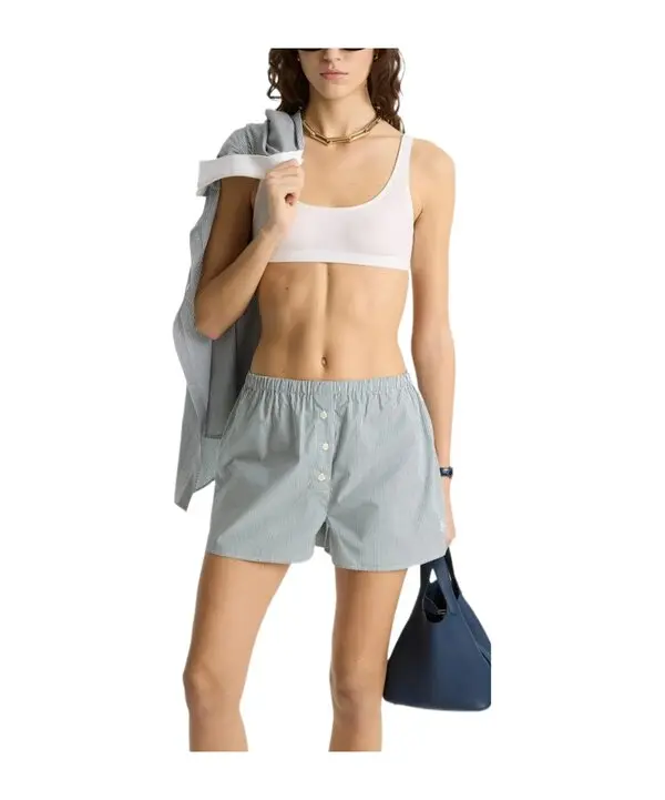 SPORTY  RICH Sporty & Rich Cotton Boxer Shorts With Striped Pattern