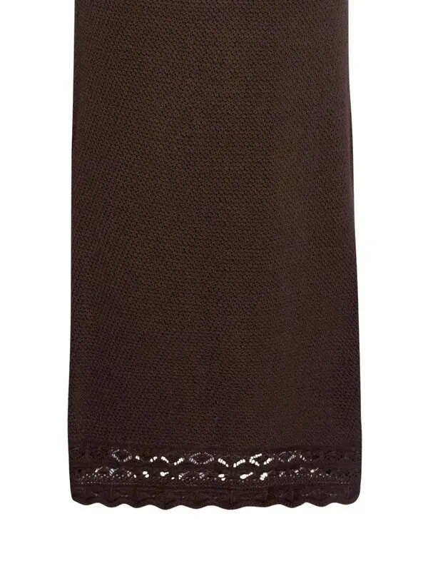 FRAME Sleeveless Knitted Maxi Dress With Scalloped Edge