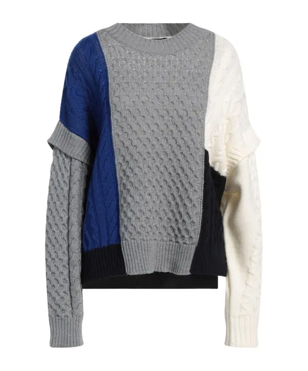 Max Mara Colorblocked Knit Sweater - Gray
