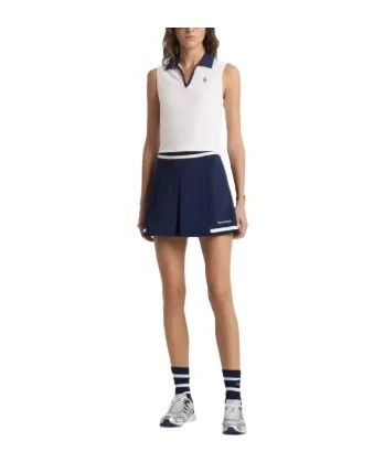 SPORTY  RICH Sporty & Rich Pleated Mini Skirt With Stripe Trim