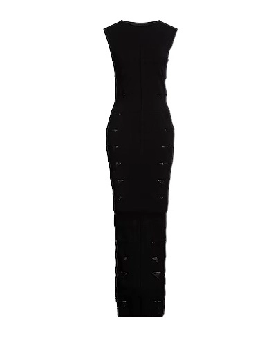 Rick Owens Sleeveless Crewneck Knit Dress - Black