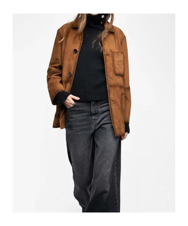 Zadig&Voltaire Venezia Suede Jacket - Brown