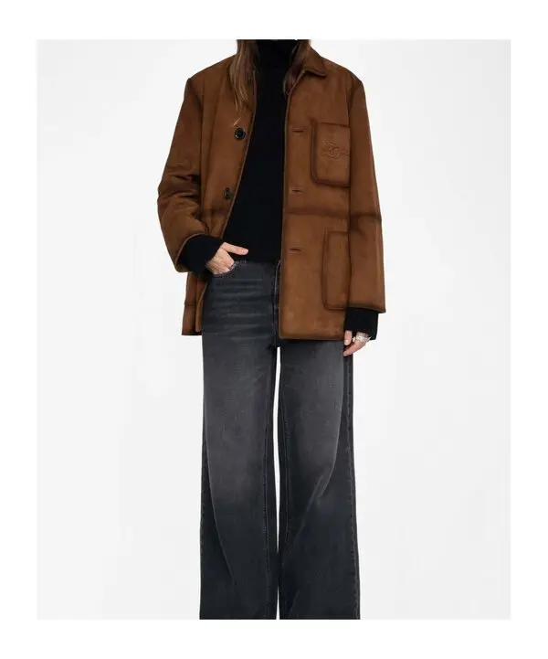 Zadig&Voltaire Venezia Suede Jacket - Brown