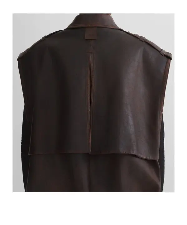 MUGLER Leather Military Gilet