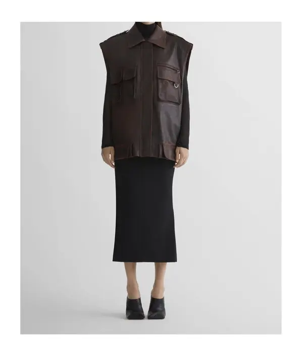 MUGLER Leather Military Gilet