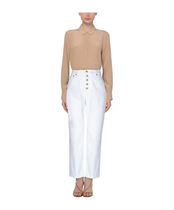 Tory Burch High-waisted Straight-leg Jeans