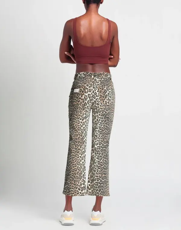 GANNI Leopard-print Straight-leg Jeans