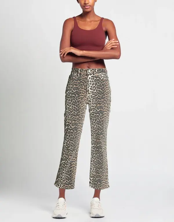 GANNI Leopard-print Straight-leg Jeans