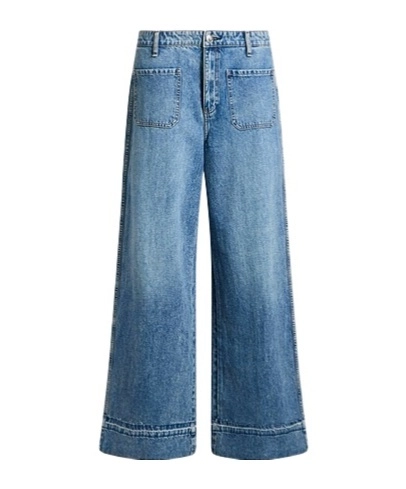 Rag & Bone Wide-leg Faded Jeans